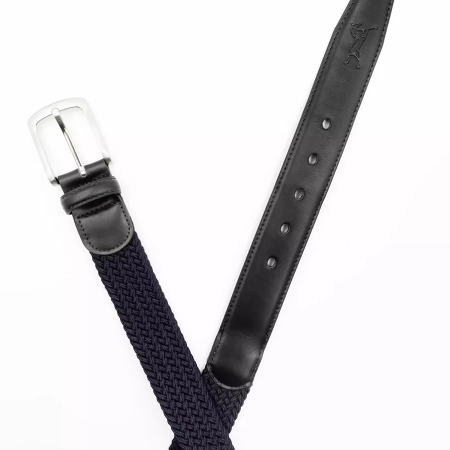 Elastic leather belt