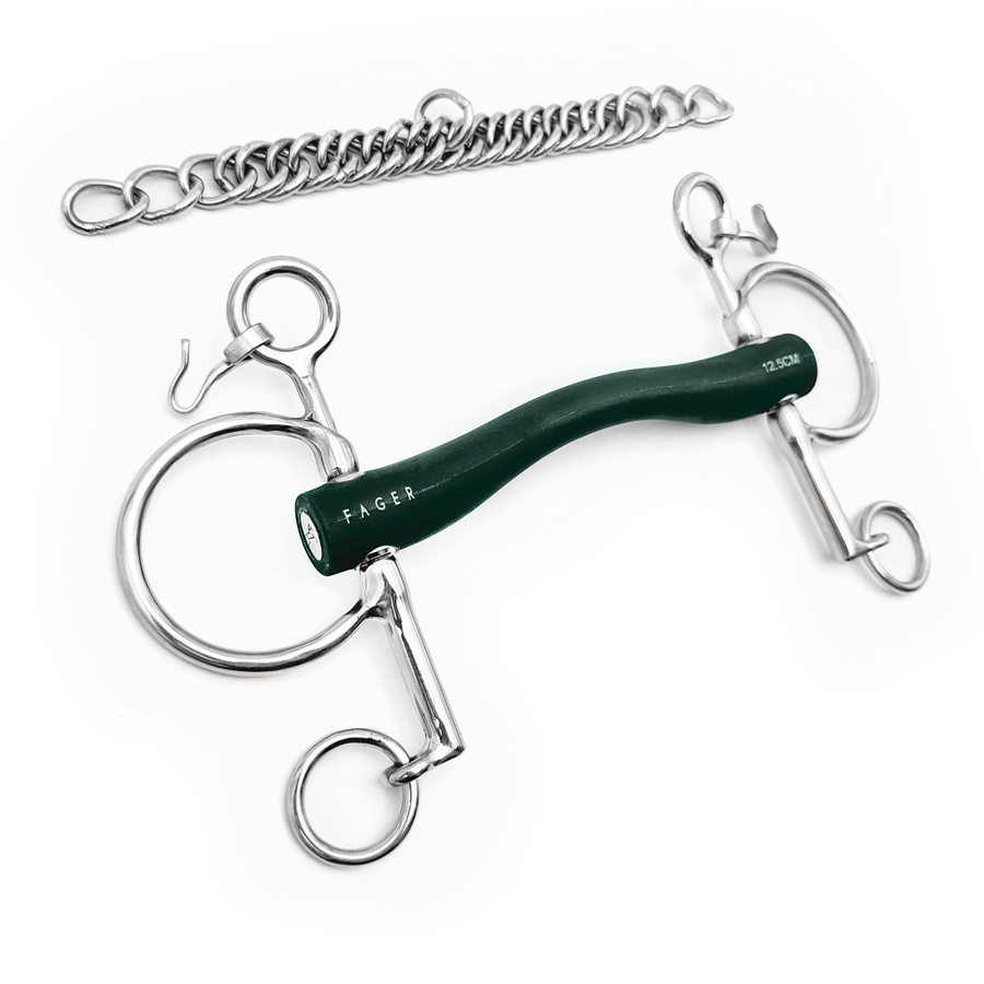 Andrea Hard Rubber bit Baby pelham | Fager Bits