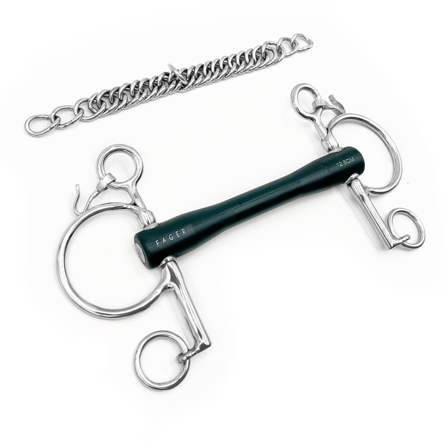 Nicole Hard Rubber bit Baby pelham | Fager Bits