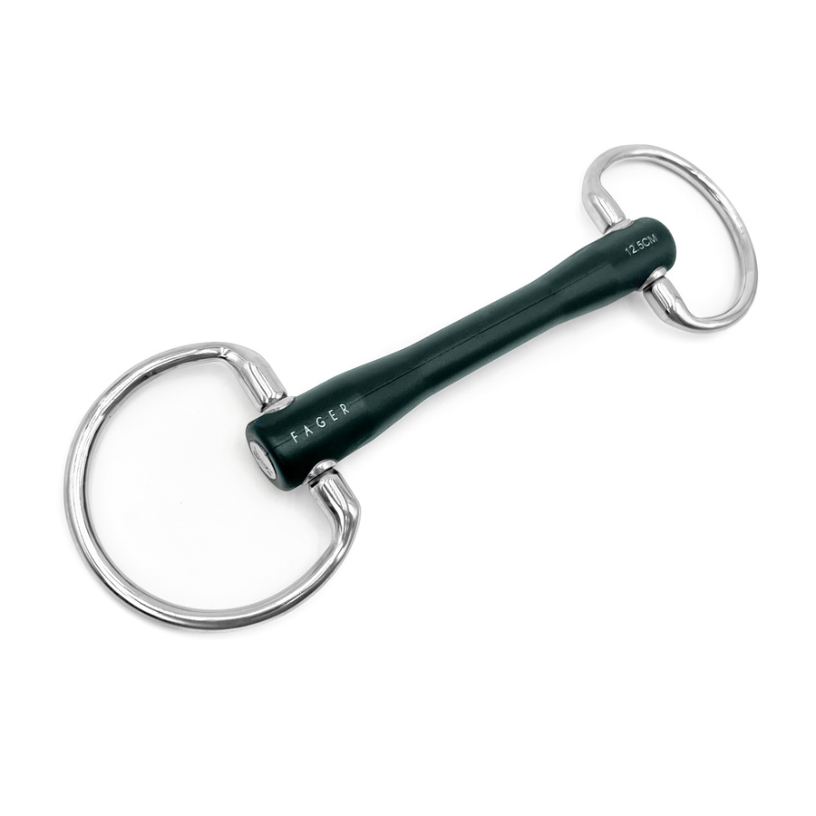 Nicole Hard Rubber bit Fixed rings | Fager Bits