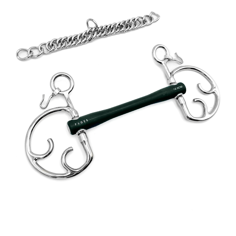 Nicole Hard Rubber bit Kimblehook | Fager Bits